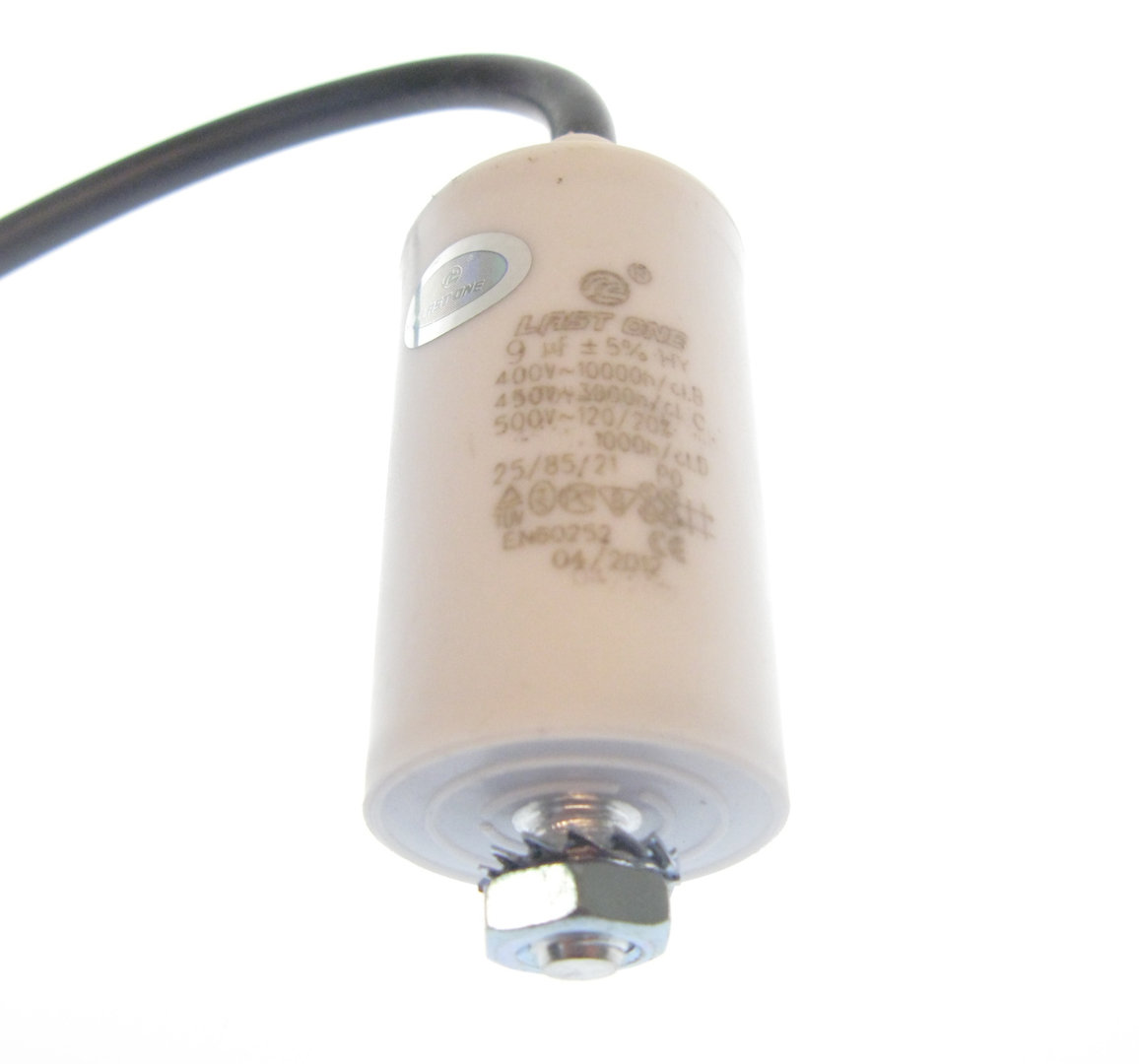 Start capacitor 9 µF, cable - fhp.fi - appliance spare parts