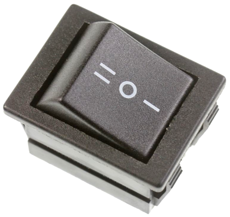 Power switch 1-0-2, black 250V/16A 23x30mm - fhp.fi - appliance spare parts