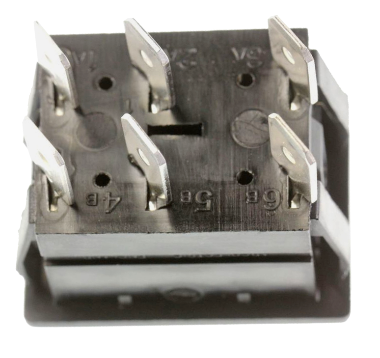 Power switch 1-0-2, black 250V/16A 23x30mm - fhp.fi - appliance spare parts