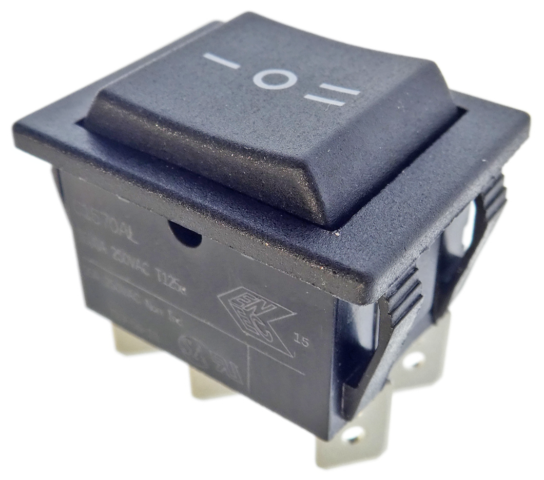 Power switch 1-0-2, black 250V/16A 23x30mm - fhp.fi - appliance spare parts