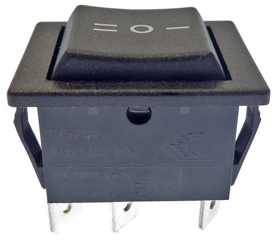 Start rocker switch 1-0-2 16A 23x30mm - fhp.fi - appliance spare parts