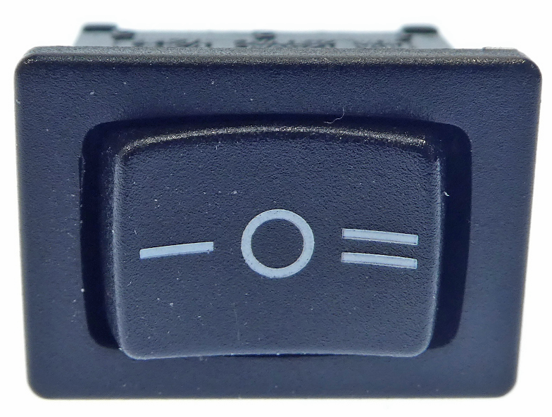 Power switch 1-0-2, black 10A 12,5x19mm - fhp.fi - appliance spare parts