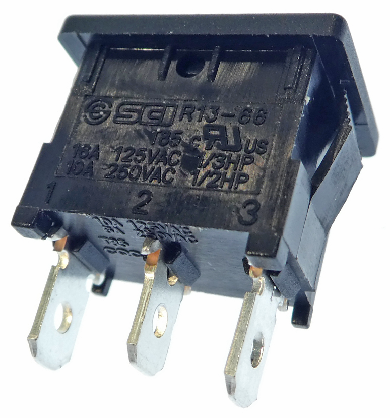 Power switch 1-0-2, black 10A 12,5x19mm - fhp.fi - appliance spare parts