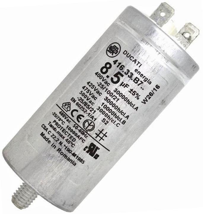 Hotpoint dryer starting capacitor 8,5µF - fhp.fi - appliance spare parts