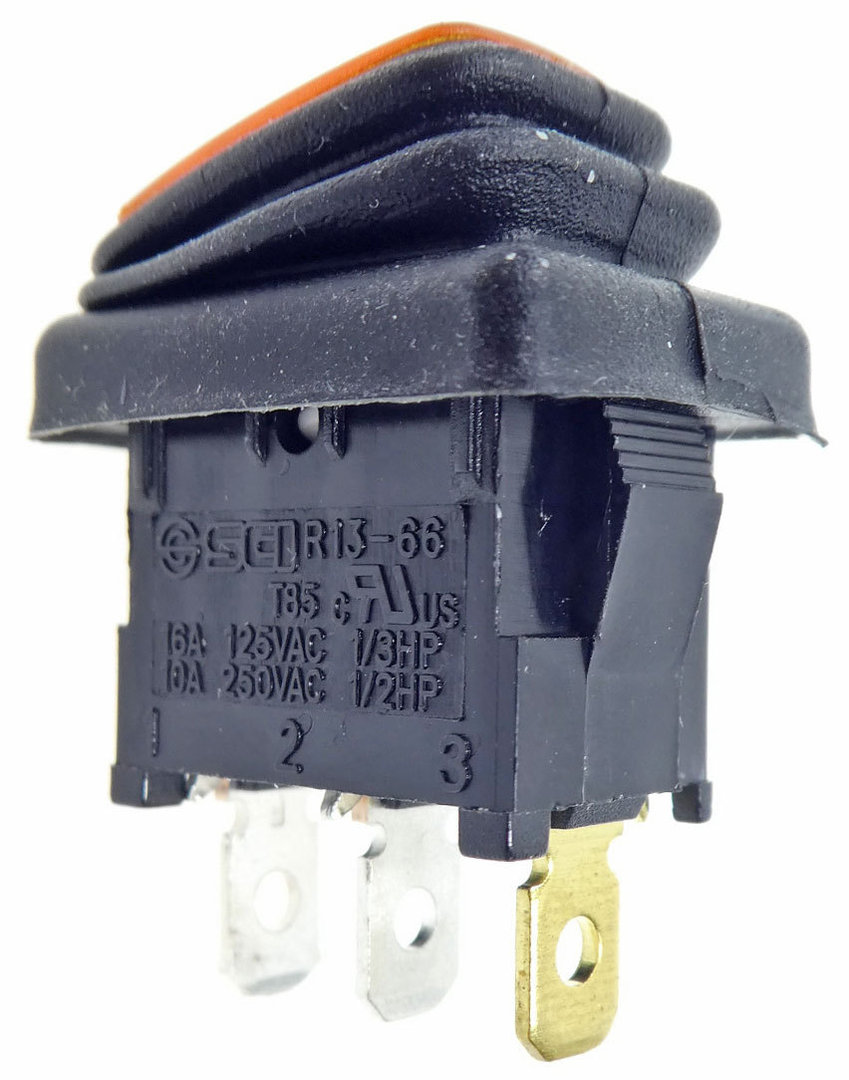 Rocker switch, orange shielded 13x19mm 250V 16A - fhp.fi - appliance ...