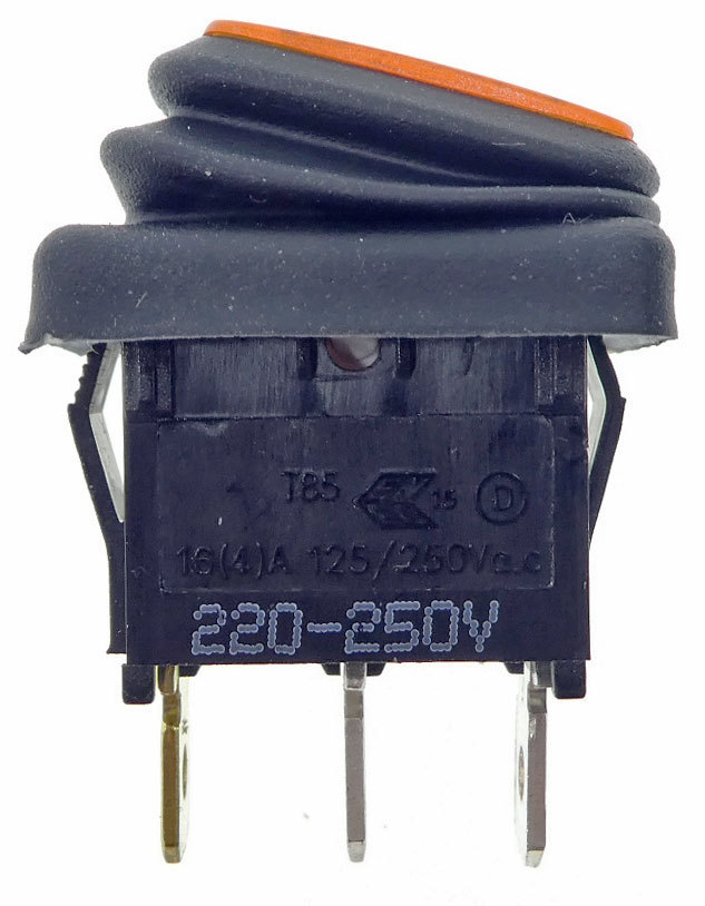 Rocker switch, orange shielded 13x19mm 250V 16A - fhp.fi - appliance ...