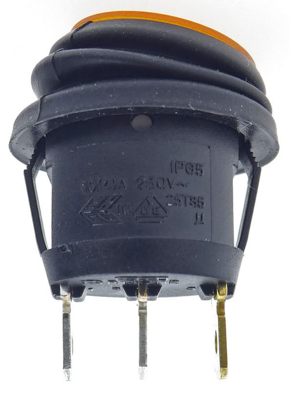 Rocker switch, orange shielded 21mm 250V 10A - fhp.fi - appliance spare ...