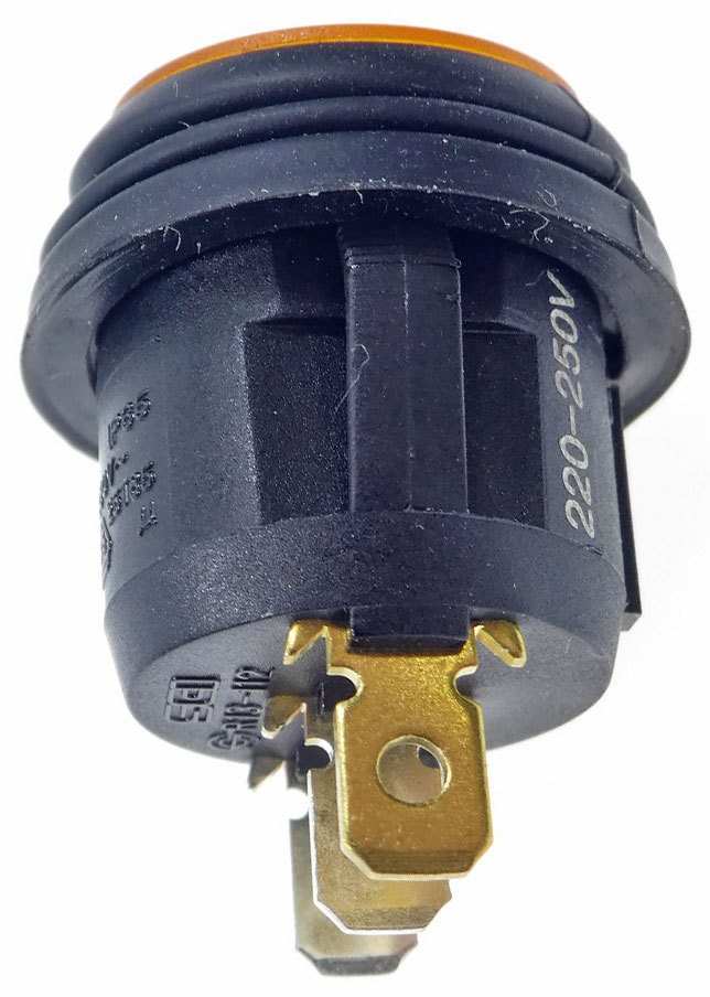 Rocker switch, orange shielded 21mm 250V 10A - fhp.fi - appliance spare ...