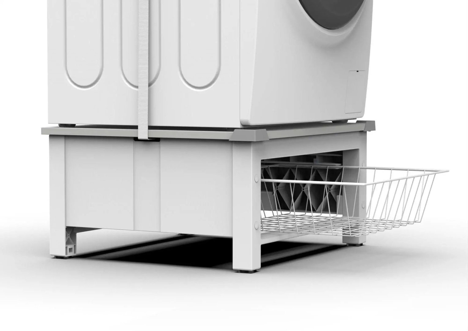 Washing machine riser 250kg, white X210631 - fhp.fi - appliance spare parts