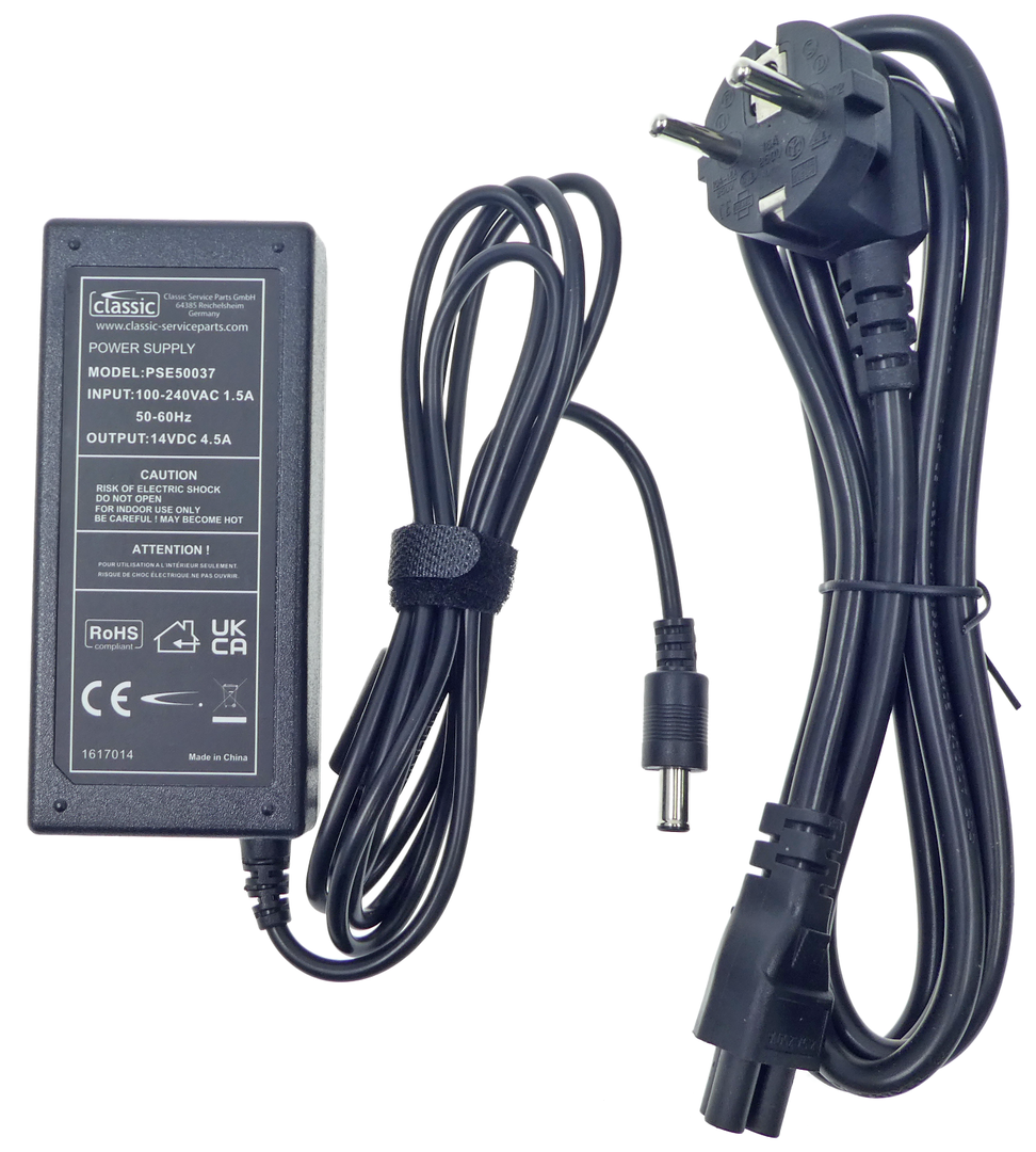 Power supply PSE50037EU DC14V 4,5A 63W, 6,5x4,4mm - fhp.fi - appliance ...