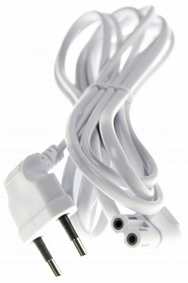 Television power cord EURO, angle 3m white - fhp.fi - appliance spare parts
