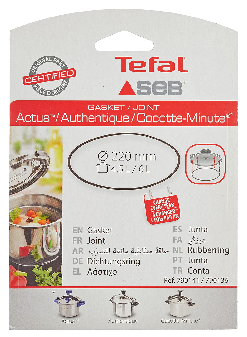 Tefal SEB pressure cooker seal 4,5/6L 220mm - fhp.fi - appliance spare ...
