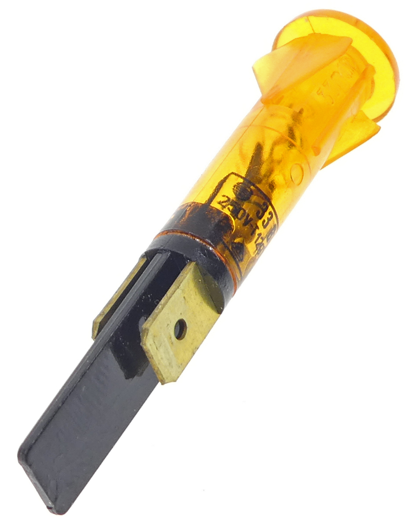 Oven signal lamp, orange 10mm 250V - fhp.fi - appliance spare parts