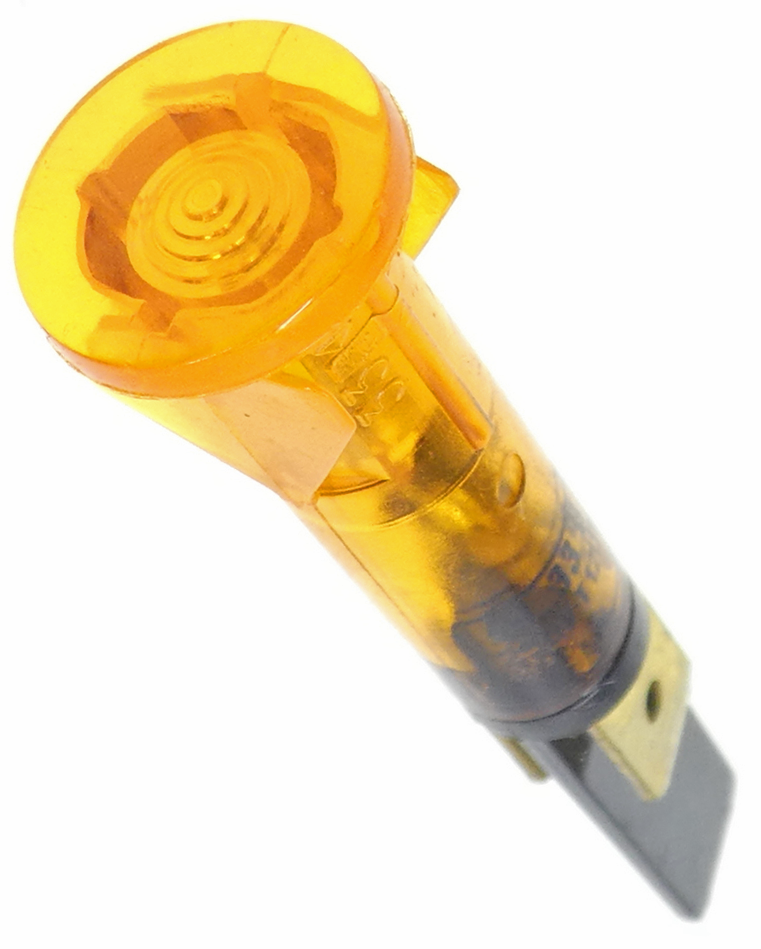 Oven signal lamp, orange 10mm 250V - fhp.fi - appliance spare parts