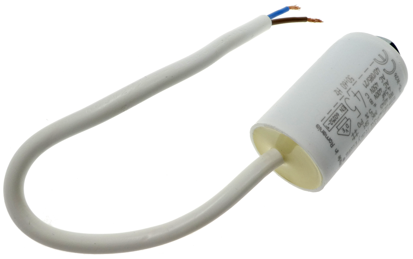 Start capacitor with cable 4,5µF - fhp.fi - appliance spare parts