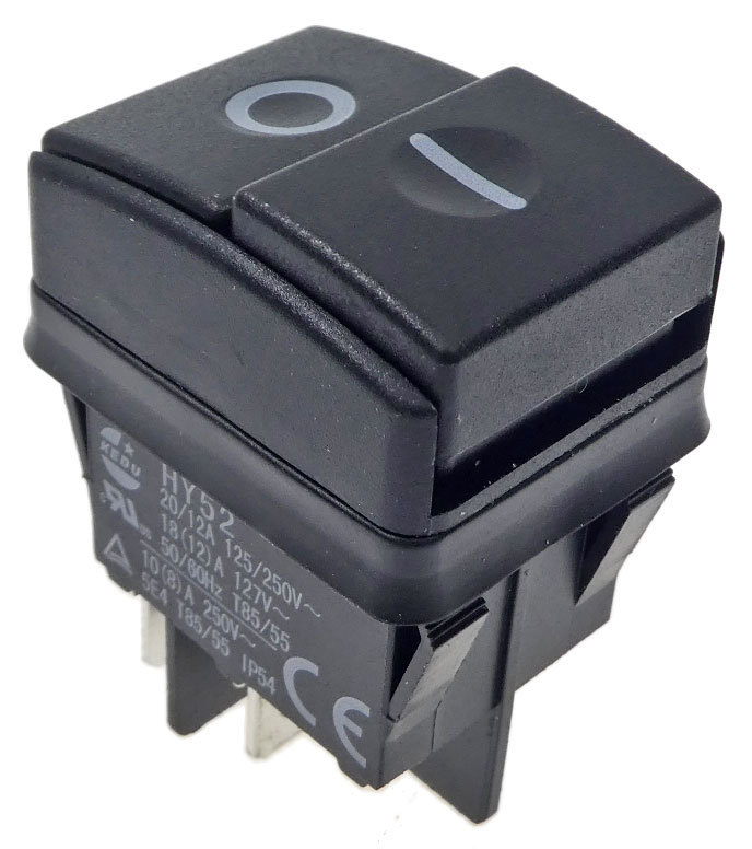 Power switch with buttons 12A 22x30 301086 - fhp.fi - appliance spare parts