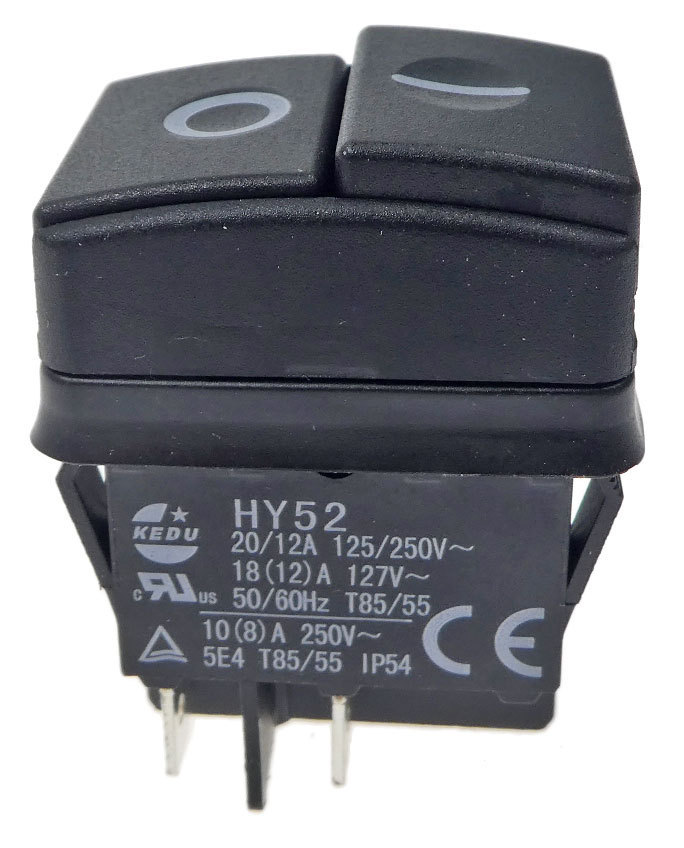 Power switch with buttons 12A 22x30 301086 - fhp.fi - appliance spare parts