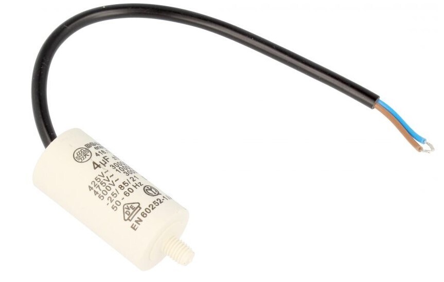 Ducati capacitor with cord 4,0 µF - fhp.fi - appliance spare parts