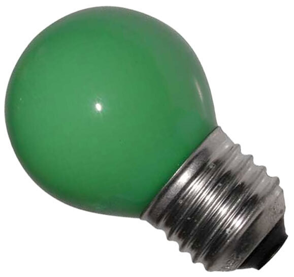 Light bulb, green E27 25W 45x69mm - fhp.fi - appliance spare parts