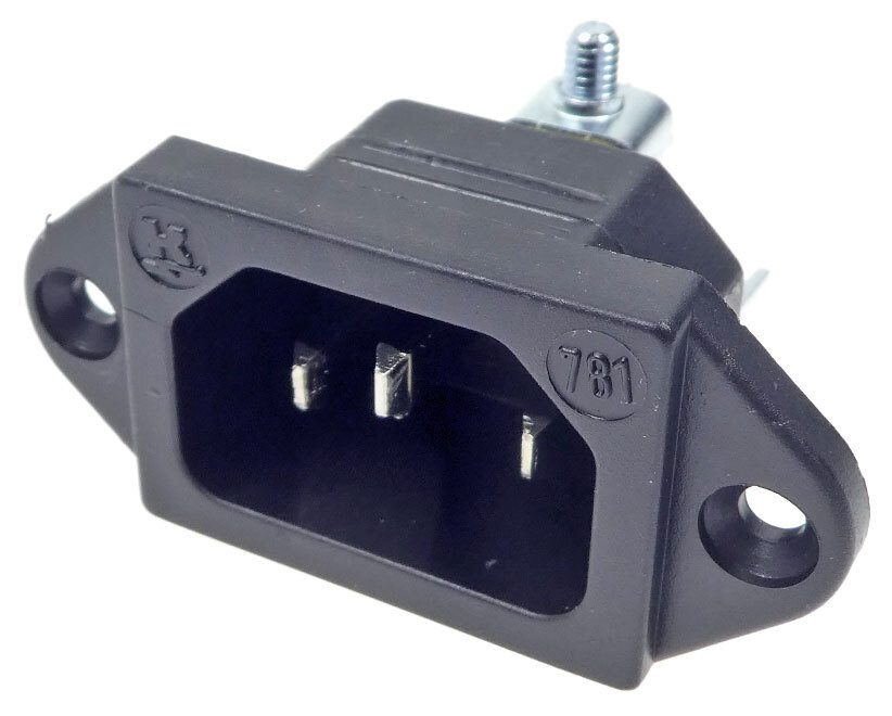 Power inlet IEC C14, screw connectors - fhp.fi - appliance spare parts